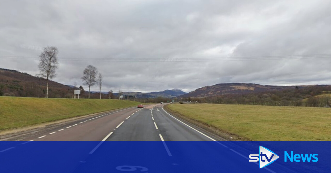 Two people taken to hospital and road closed following three-vehicle ...