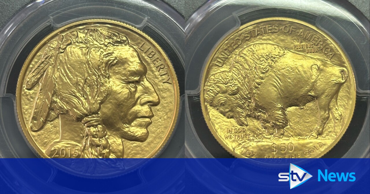Solid gold Buffalo coin worth nearly £1,500 found in charity collection ...