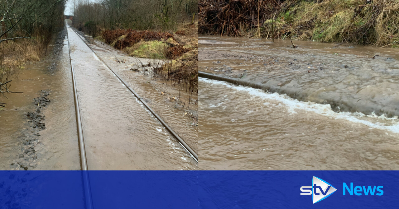 Major rail line in the Highlands closed due to flooding and travel ...