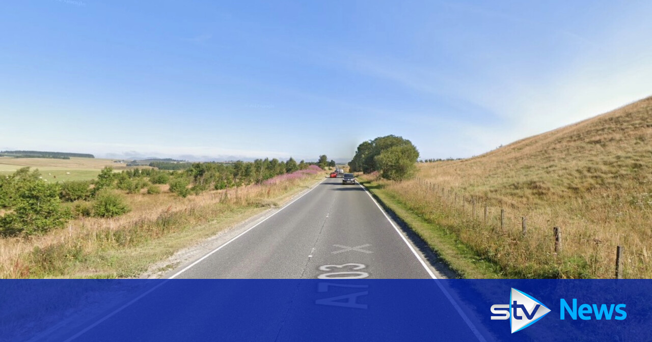 Man dead and woman fighting for life after two-car crash on A703 | STV News