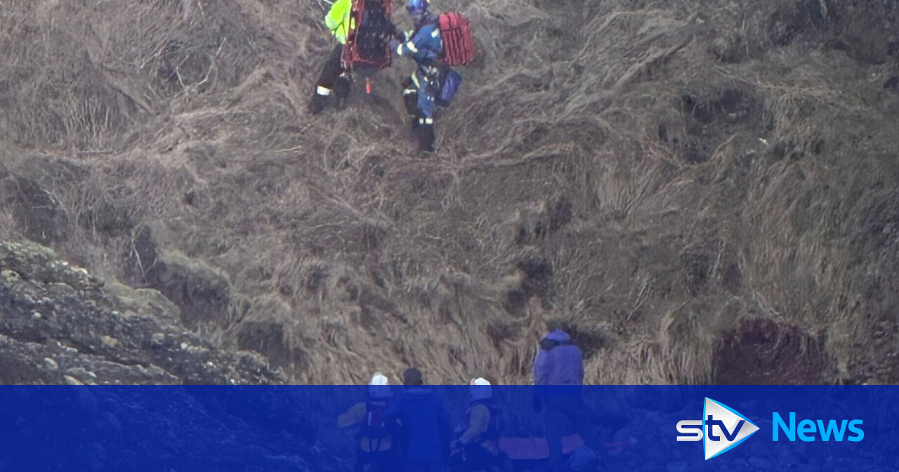 Person airlifted to hospital after falling from cliff in Stonehaven ...