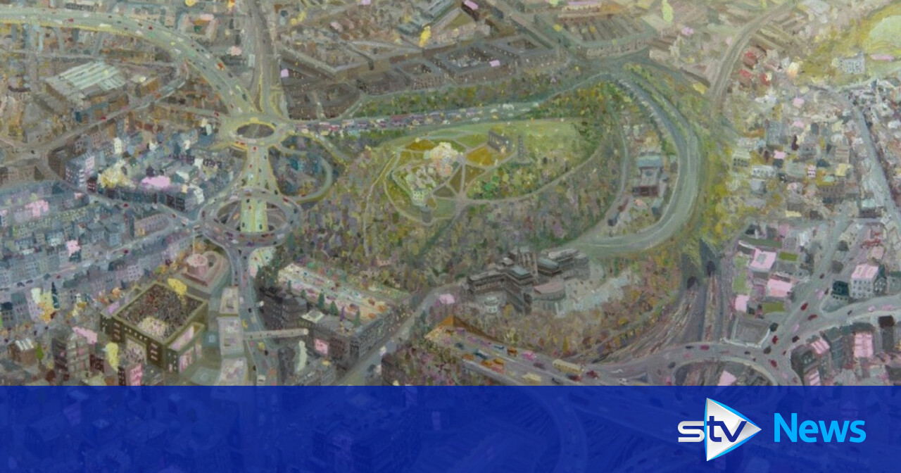Art depicting controversial Edinburgh city centre motorway plan to be ...