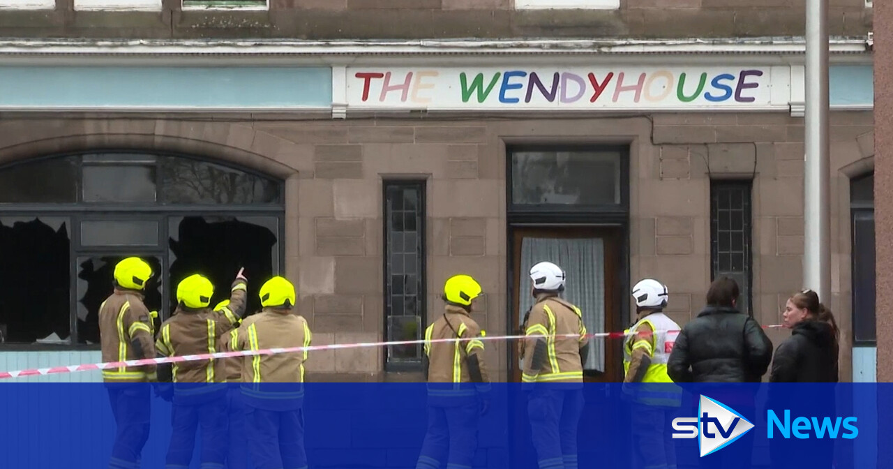 Firefighters continue to battle blaze at Wendy House Nursery in Angus ...