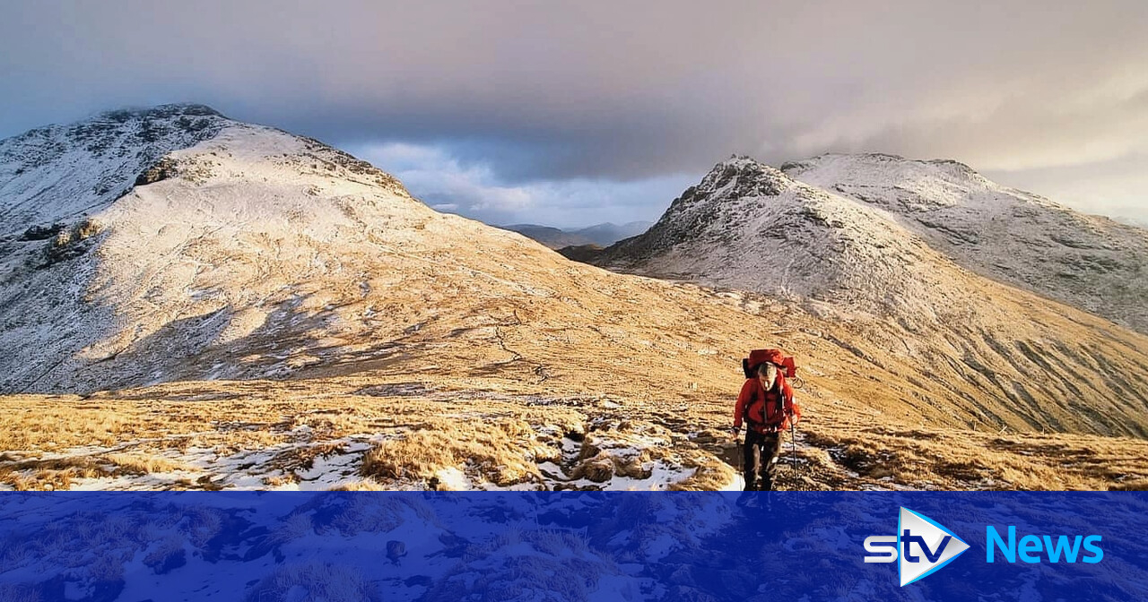 Stranded walker who slid 50m on snowy mountain rescued by helicopter ...