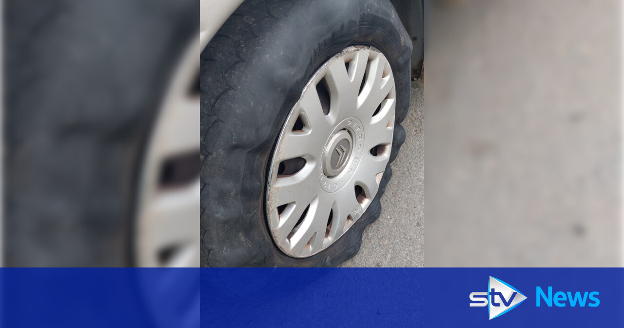 Bulging tyre 'one of the worst' police have seen as Renfrewshire driver ...