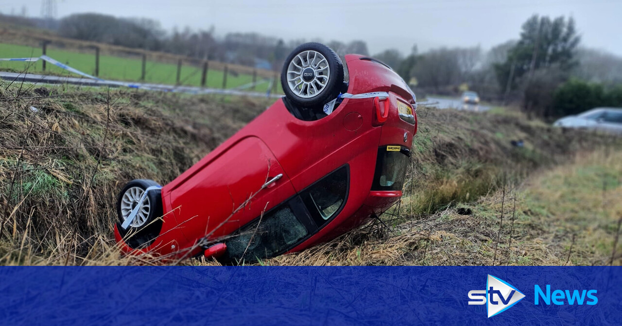 Woman crawled out of wreckage after car flipped into a ditch in ...