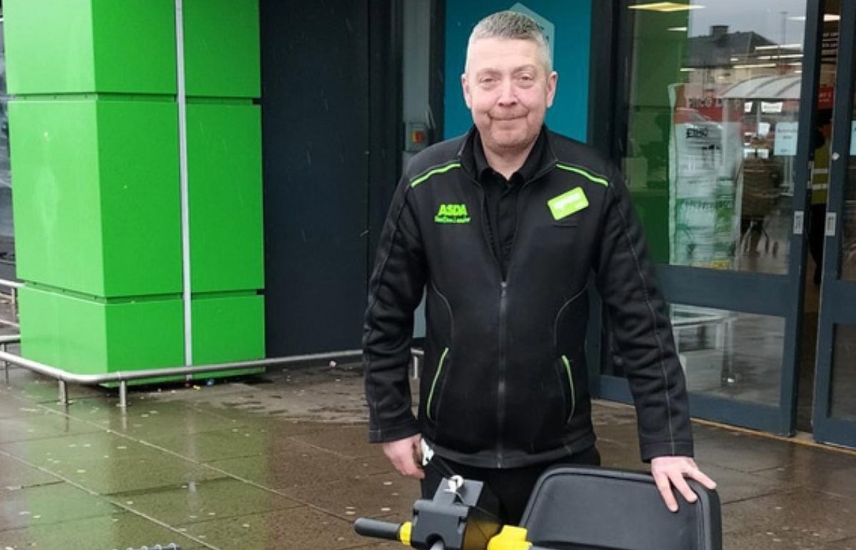 Asda worker at Blantyre store rescues stranded mobility scooter user by ...