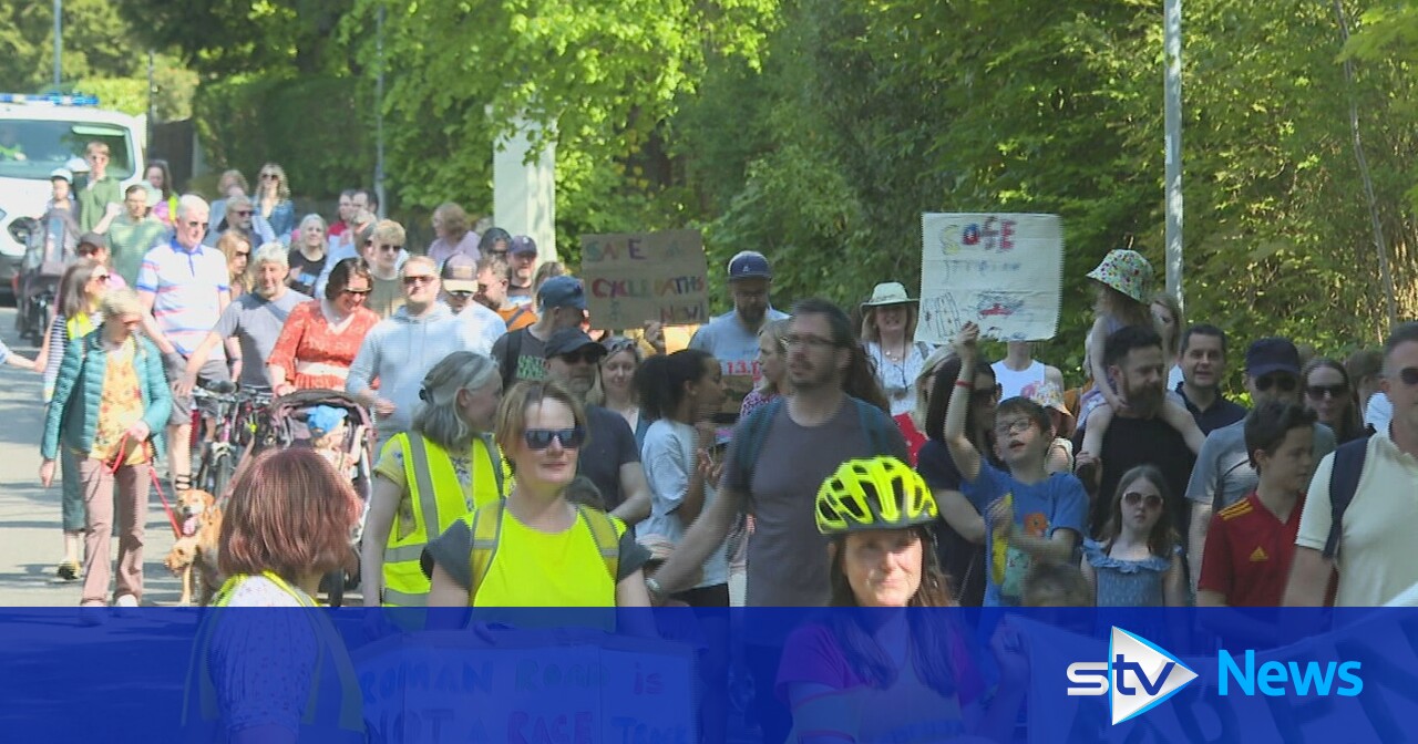 Hundreds march for 'safer streets' in Bearsden after cyclist Una ...