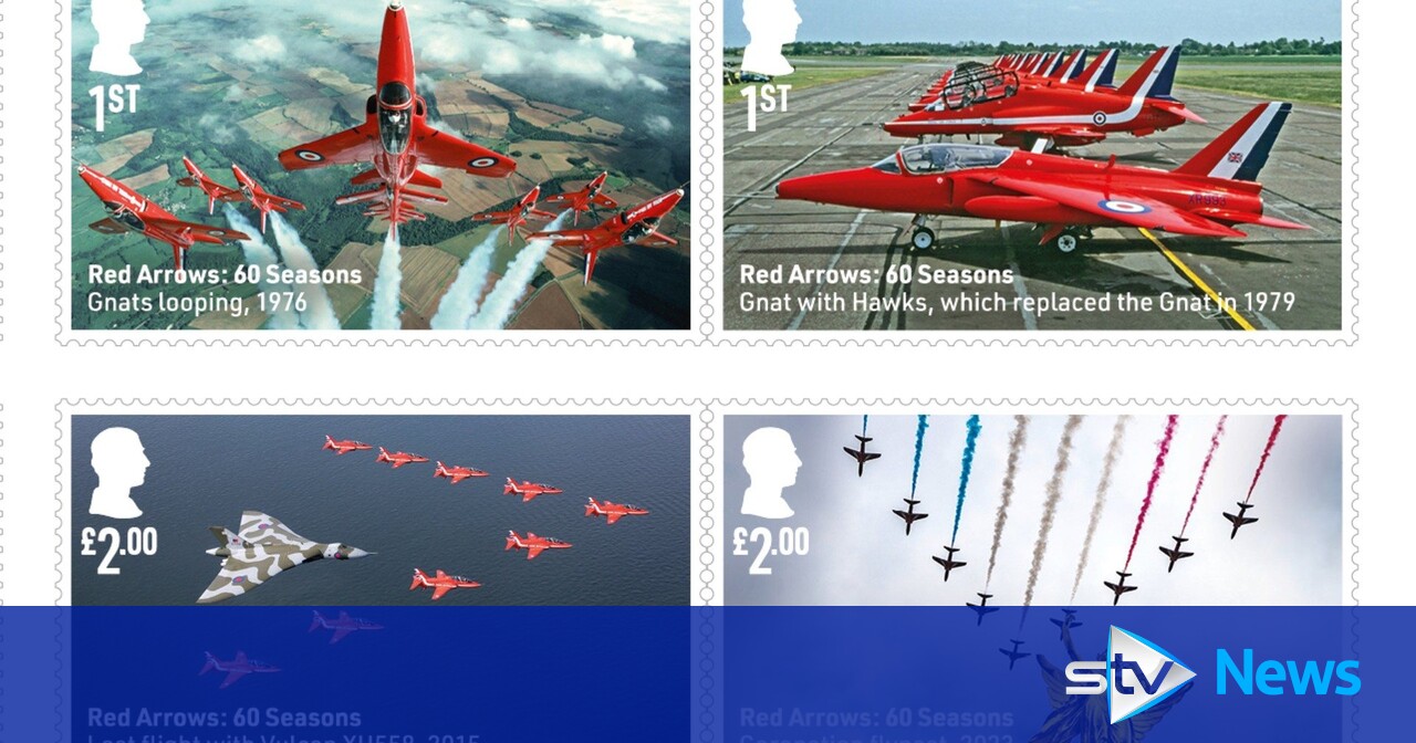 New stamps to mark 60th display season of the Red Arrows | STV News