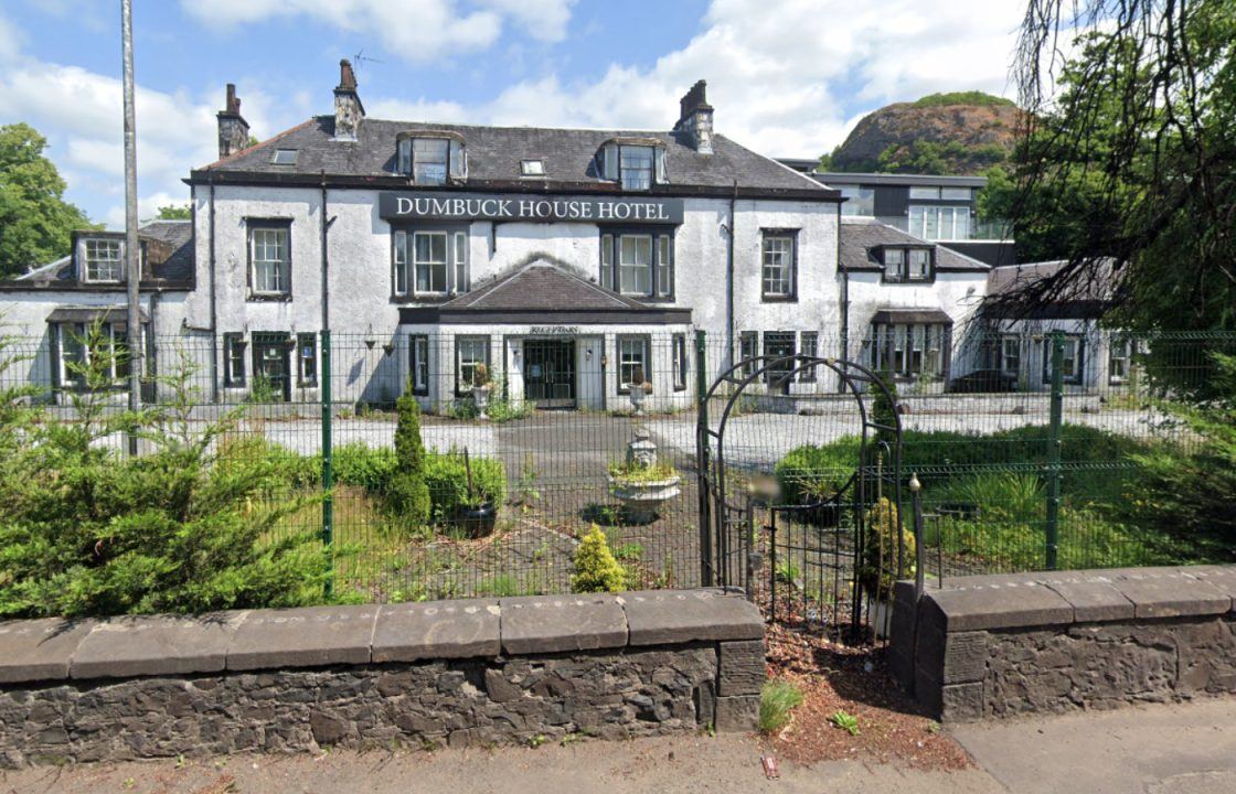 Fire crews tackle blaze during night at derelict Dumbuck House Hotel in ...