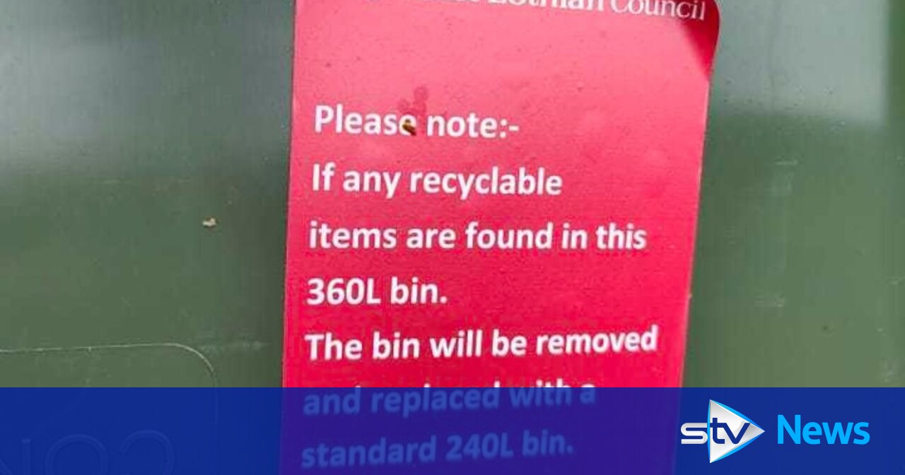 East Lothian Council branded ‘bin police’ over 'bullying' sticker put ...