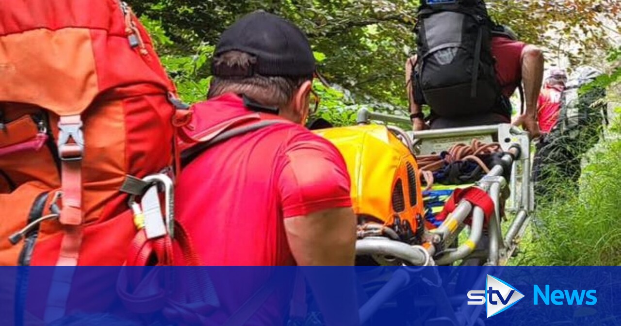 Walker stretchered off Ochil Hills and taken to hospital after ...