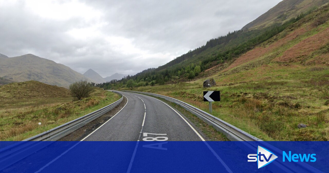Six taken to hospital after two-car crash closes A87 for six hours ...