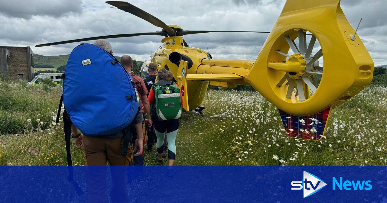 Mountain biker rescued by helicopter at Glentress after being found ...