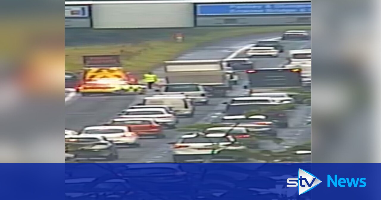 Rush hour disruption on M8 after debris falls on carriageway amid Met ...