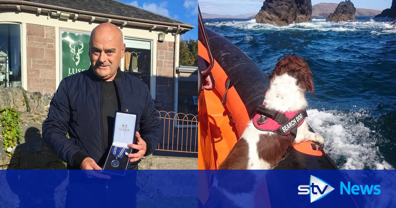 Scotland's first underwater sniffer dog receives posthumous award | STV ...