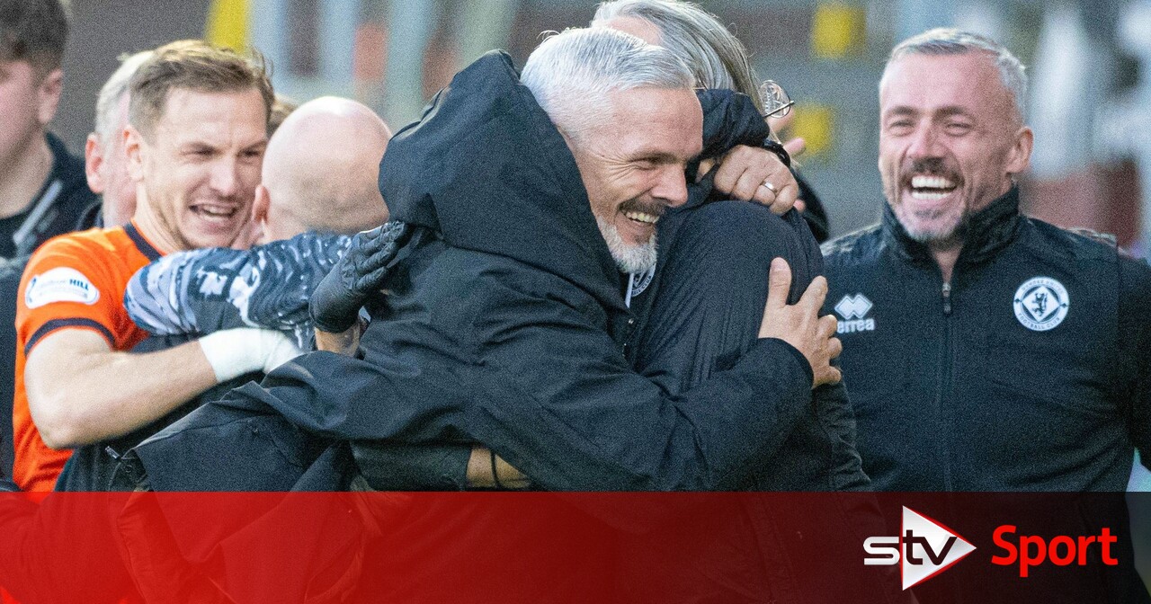 Jim Goodwin red-faced after taking a tumble following dramatic Dundee ...