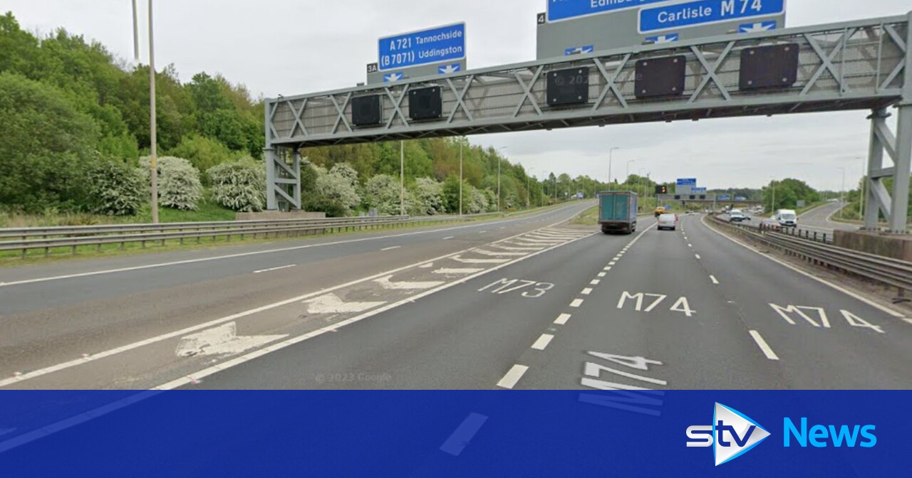 Woman, 22, in hospital after crash on M74 as police appeal for ...