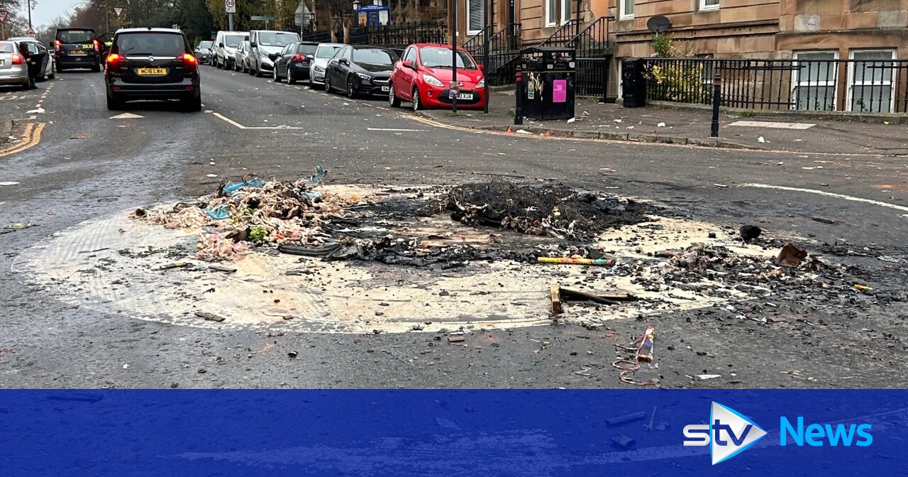 Damage from Bonfire Night disorder strewn across streets in ...