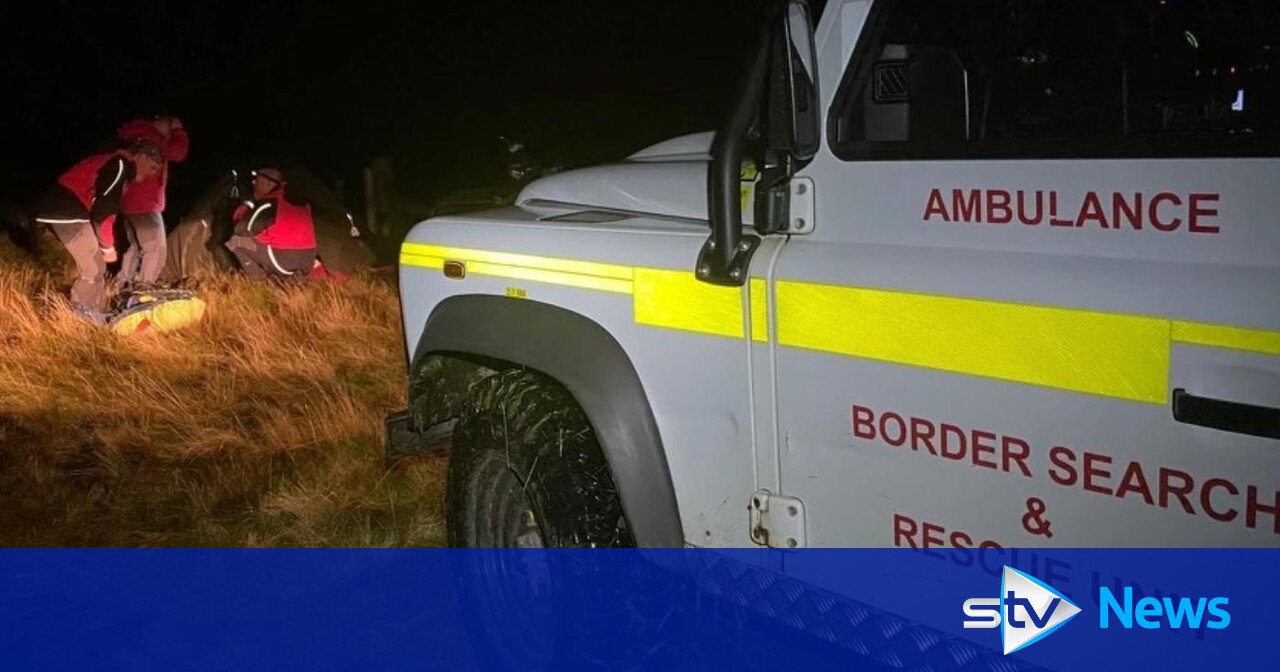 Walker rescued after turning ankle and 'hearing a snap' on Borders hill ...