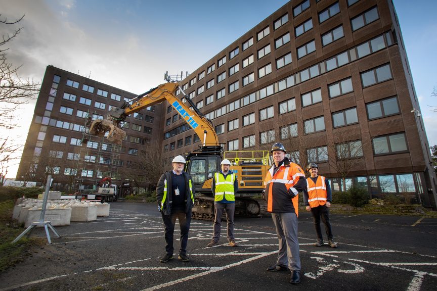 Cumbernauld regeneration begins with demolition of 'landmark' office ...