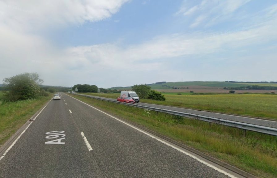 A90 blocked after two-vehicle crash as drivers urged to avoid area in ...