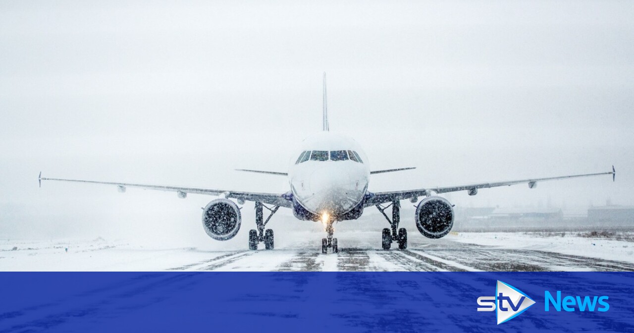 Flights resume at Aberdeen airport after suspension amid heavy snow and ...