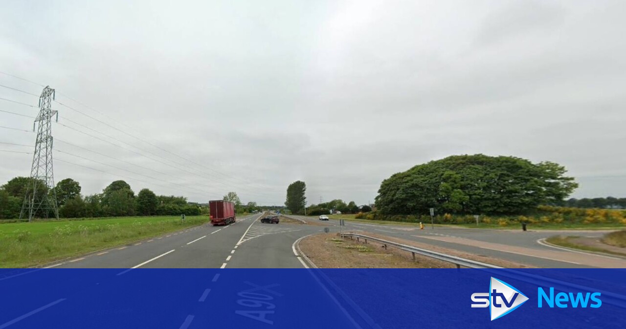 A90 southbound carriageway restricted after vehicle bursts into flames ...