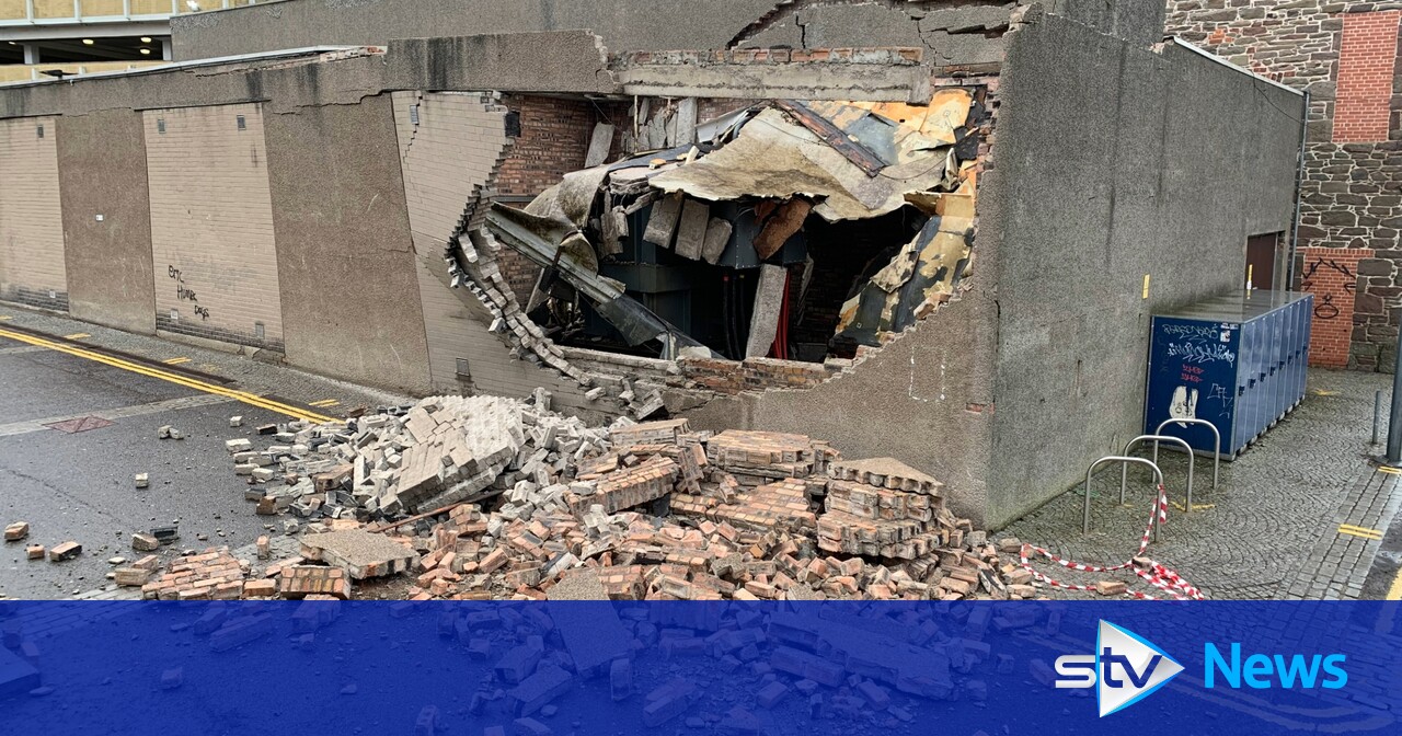 Electrical substation explosion which destroyed wall near Dundee's Overgate shopping due to ...
