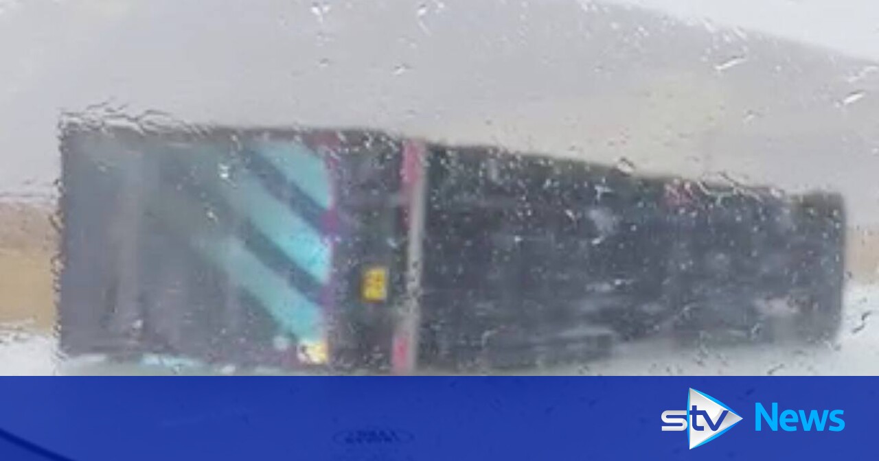 Lorry overturns on M74 with drivers urged to avoid area | STV News