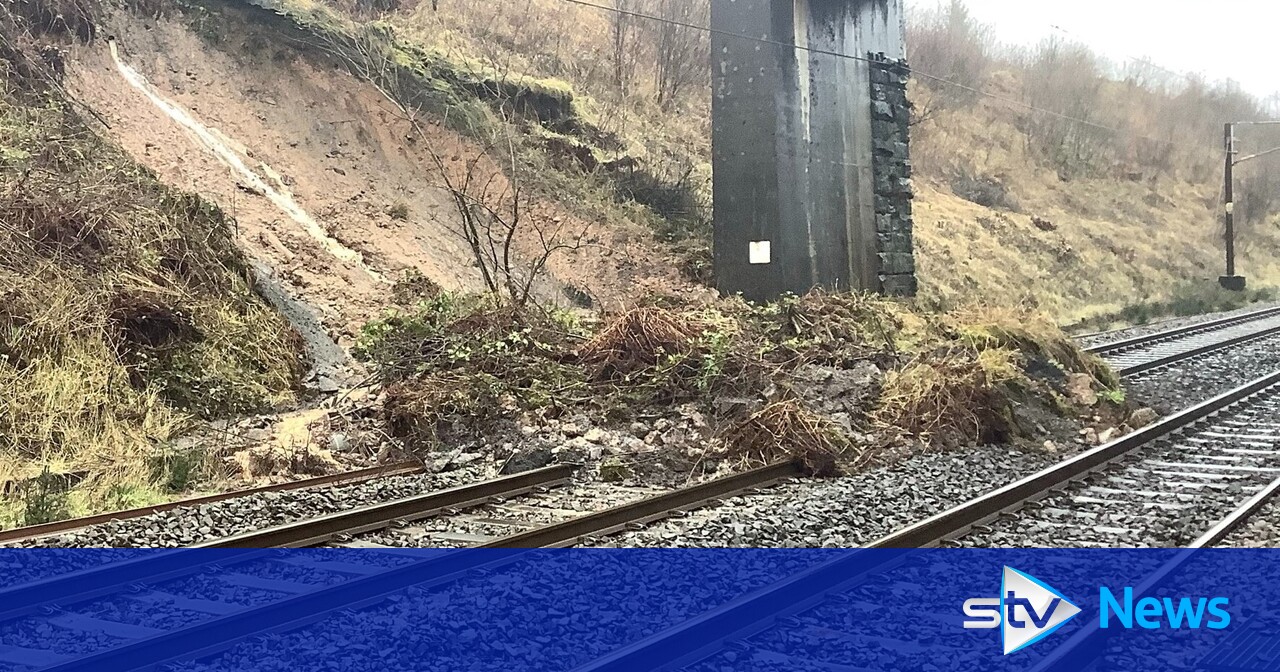West Coast Main Line closed due to landslip in Dumfries and Galloway ...