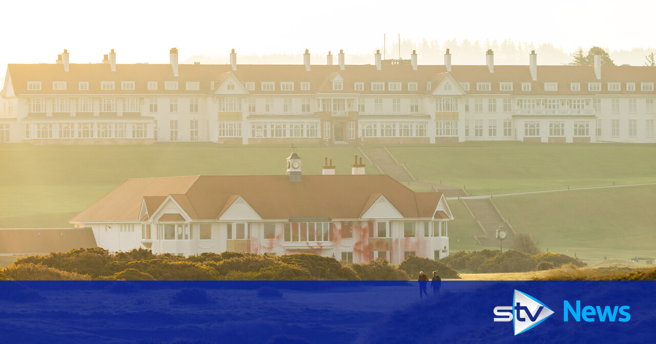 Trump Turnberry golf courses dug up and buildings daubed with red paint ...