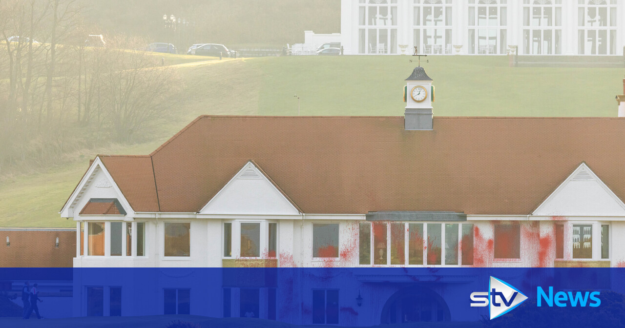Man arrested after Trump Turnberry courses dug up and clubhouse ...