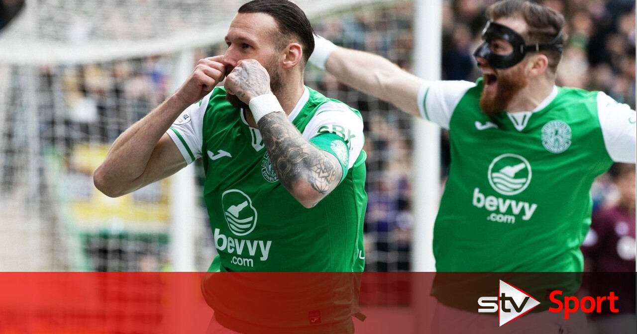 Hibs beat Hearts in Edinburgh Derby to move up to third in Premiership ...