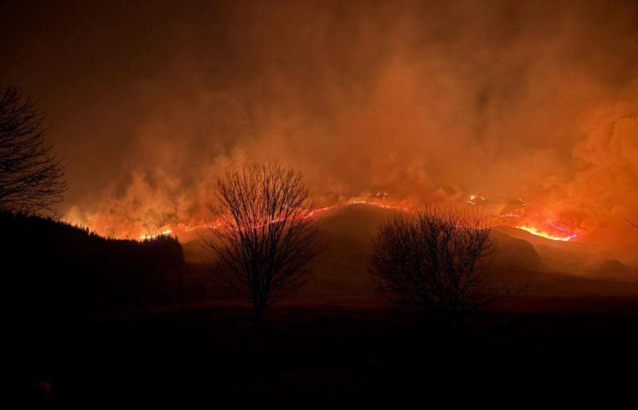Wildfire spreads north from Galloway forest park as firefighters tackle ...