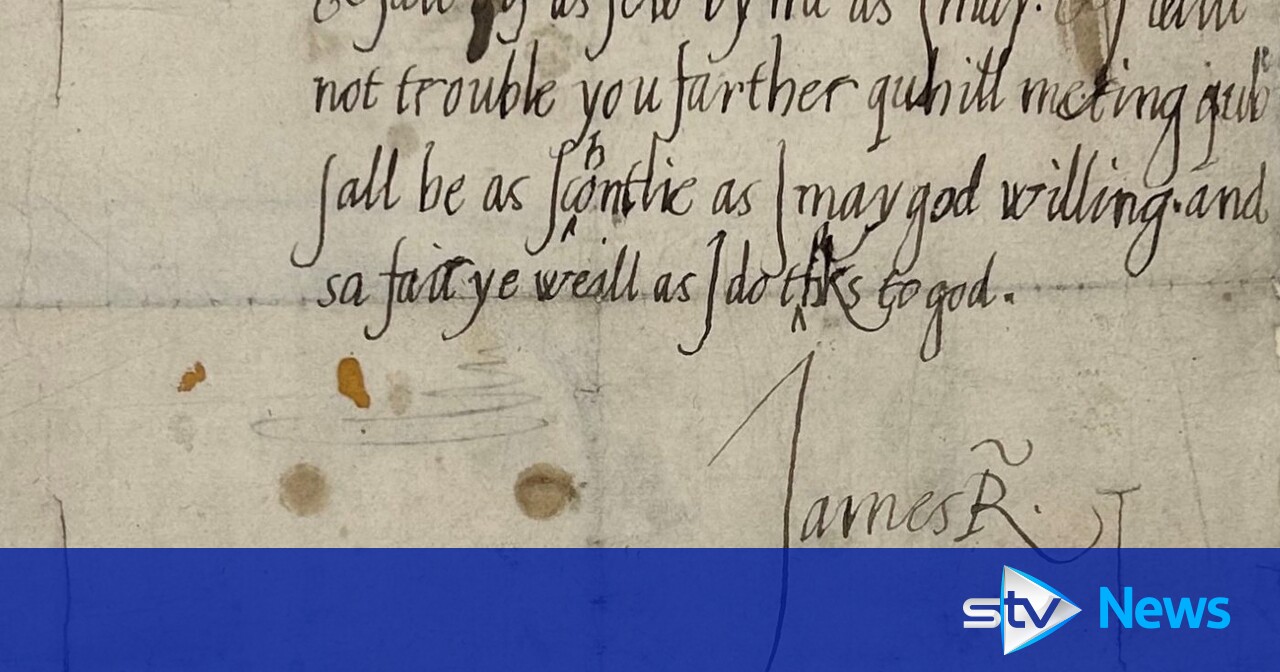 First-known letter written by King James VI to go on display at ...