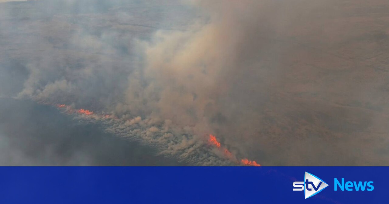 Firefighters battle wildfire spanning a mile for third day on Isle of ...
