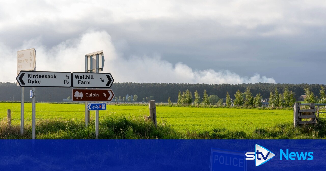 More than 30 firefighters battle Culbin Forest blaze for second day ...