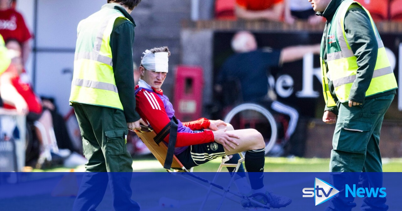 Man charged after Aberdeen football player Jack MacKenzie hit by chair thrown from crowd | STV News