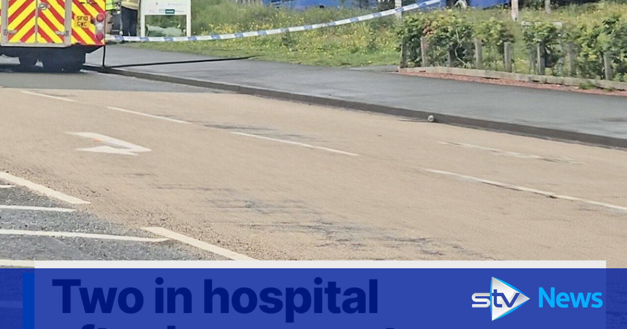 Driver and passenger in hospital after bus mounts pavement and crashes ...