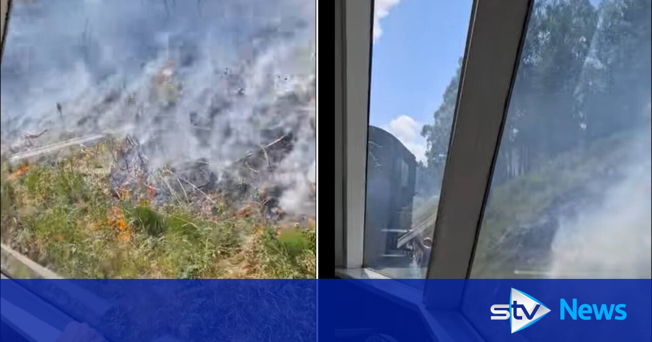 Family 'trapped' on Aviemore steam train as Highland wildfires burn for ...