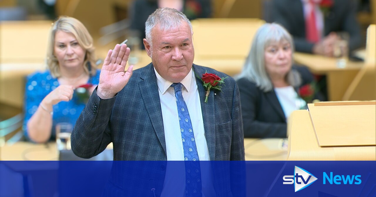 Scotland's newest MSP Davy Russell sworn into Parliament | STV News