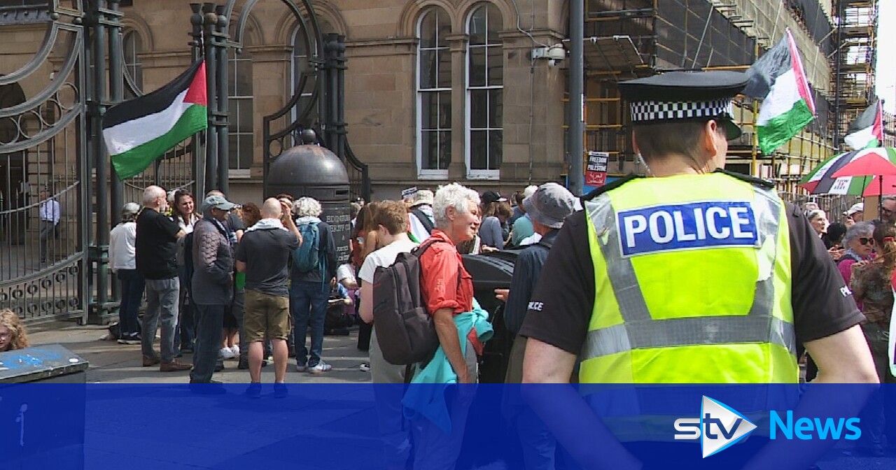 Crowds gather outside Edinburgh Sheriff Court as three women to appear ...