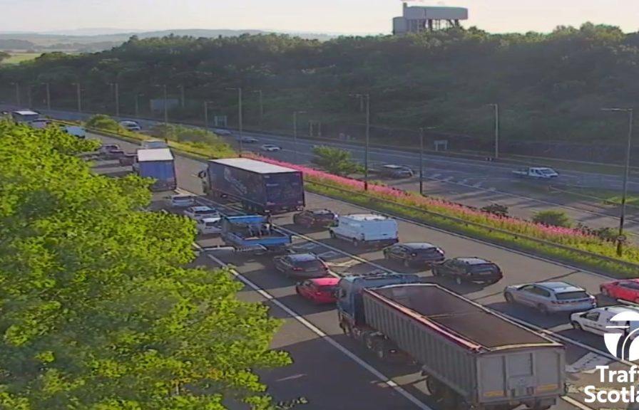 Drivers face hour-long delays at rush hour on M8 to M9 road at ...