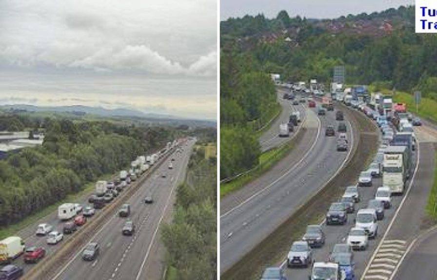 M80 'heavily restricted' after multiple vehicle crash | STV News