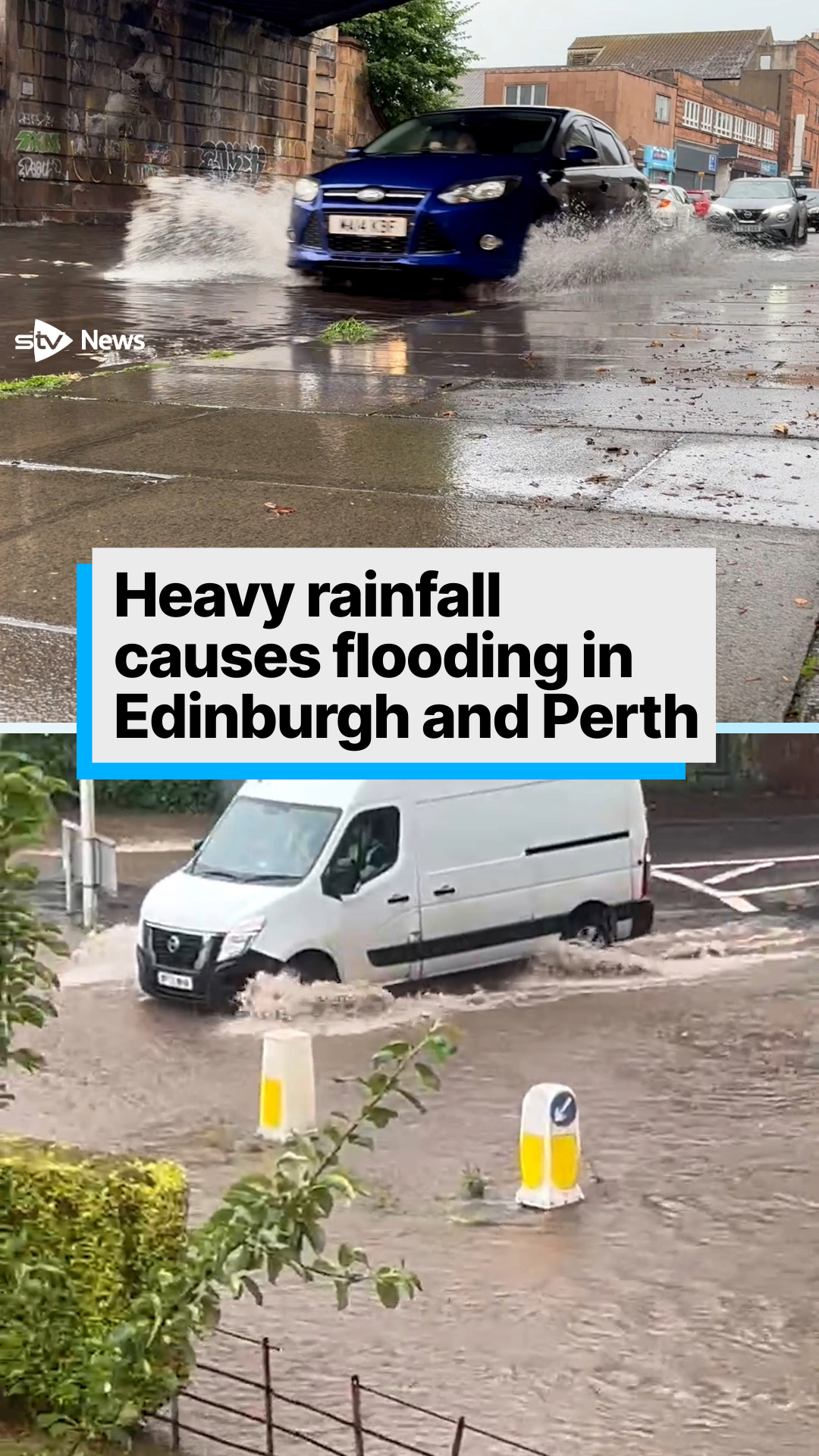 Heavy rainfall causes flooding in Edinburgh and Perth | STV News
