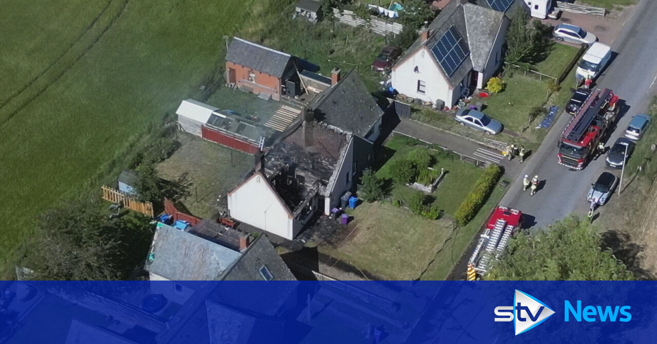Person treated at scene after major house fire breaks out in Angus ...