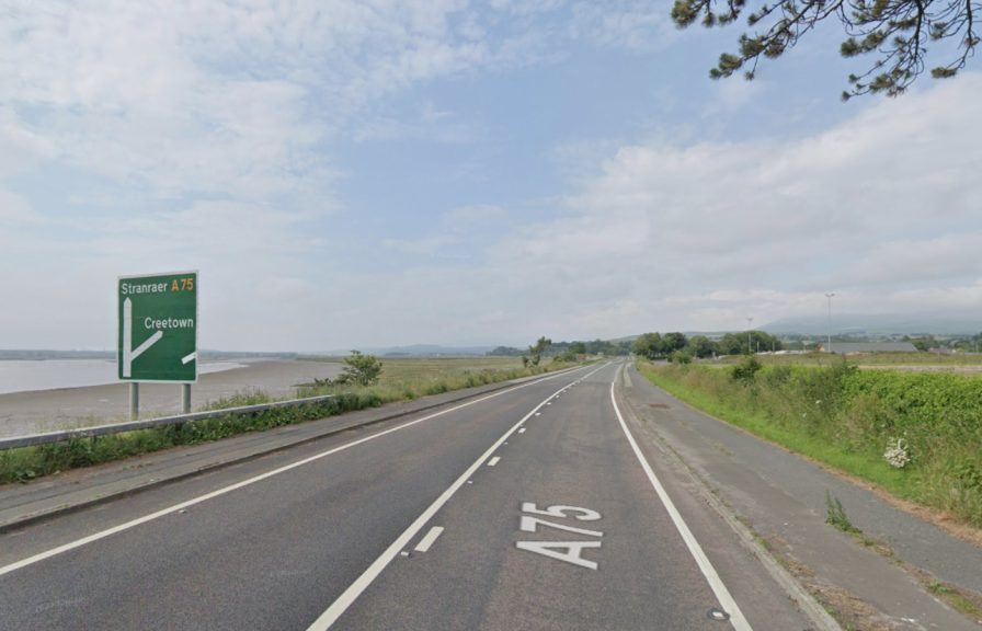 Driver in hospital after early morning A75 crash involving electric car ...