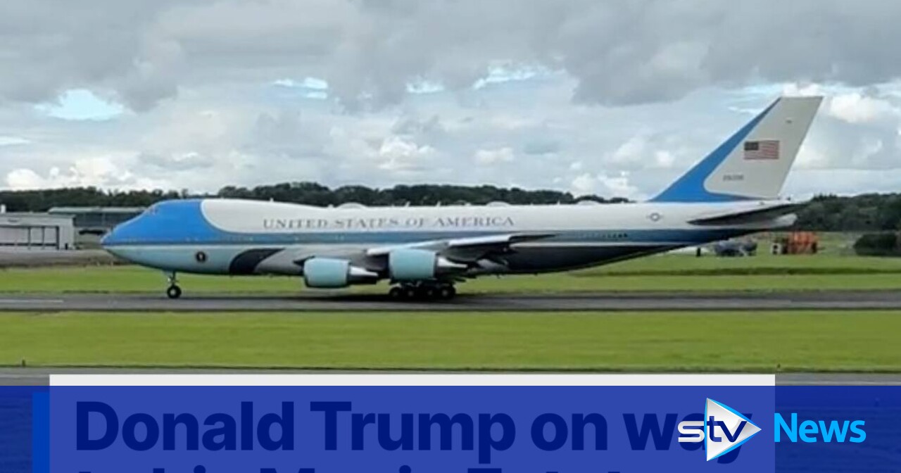 Donald Trump on way to his Menie Estate in Aberdeenshire | STV News