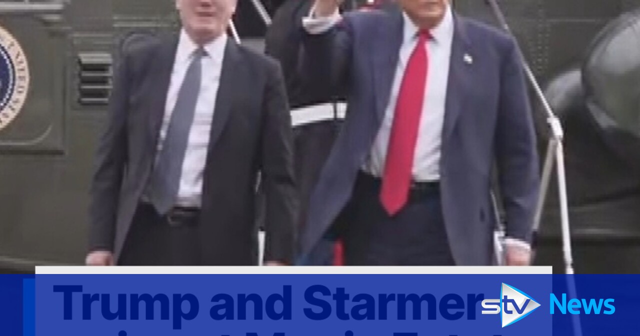 Trump and Starmer arrive at Menie Estate in Aberdeenshire | STV News